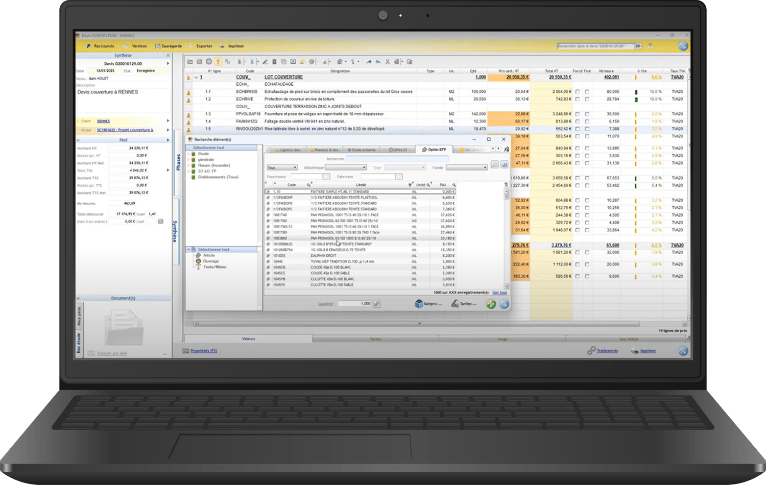 Logiciel Gestion BTP pour PME | Optim’BTP | intégré par BRZ France